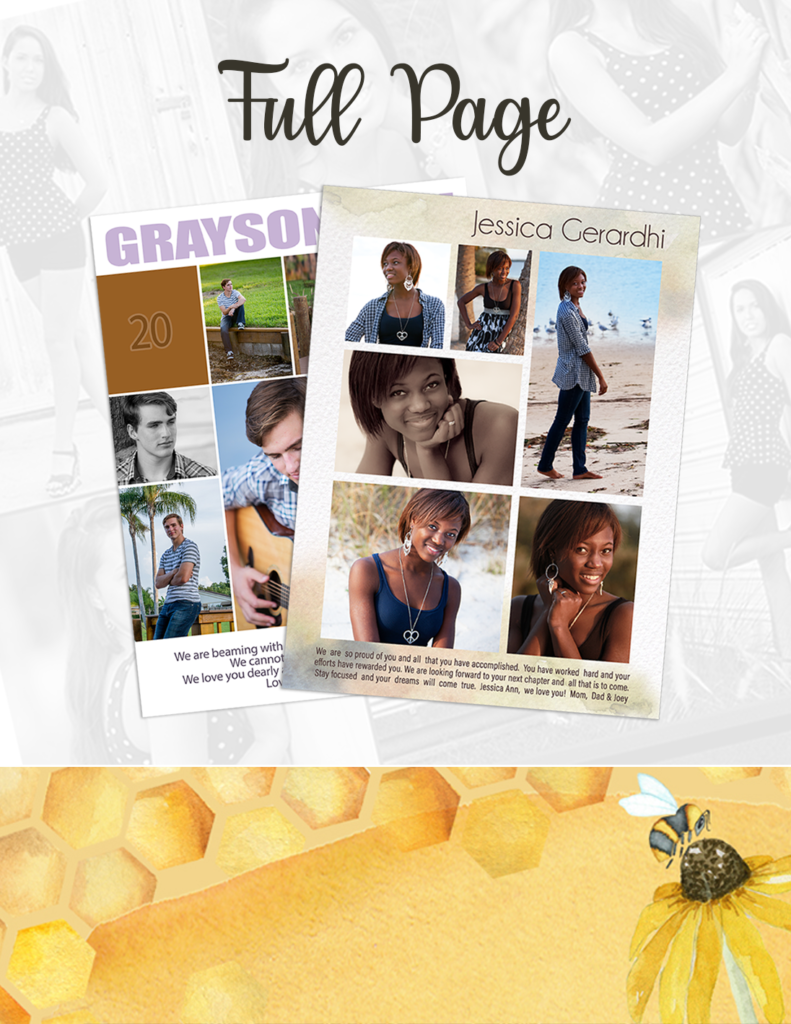 Full Page Ads Archives - SuziBee Designs - Yearbook Ads, Templates ...